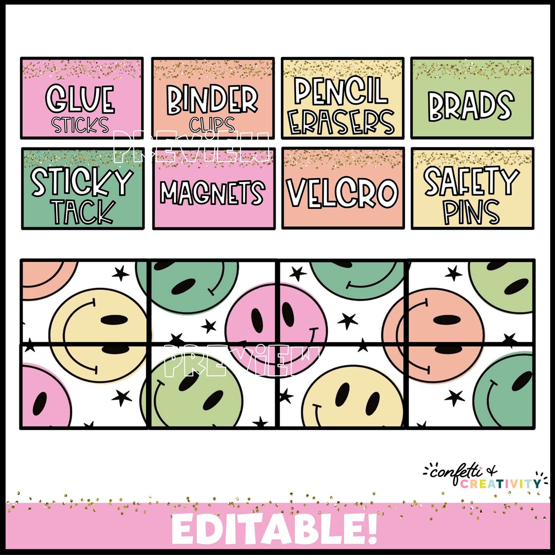 Retro Teacher Toolbox Editable Labels Retro Classroom Decor - Etsy