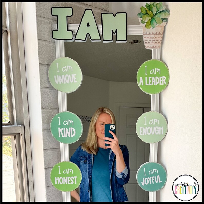 Plant Classroom Affirmation Station: Positive Adjectives Decor (digital ...