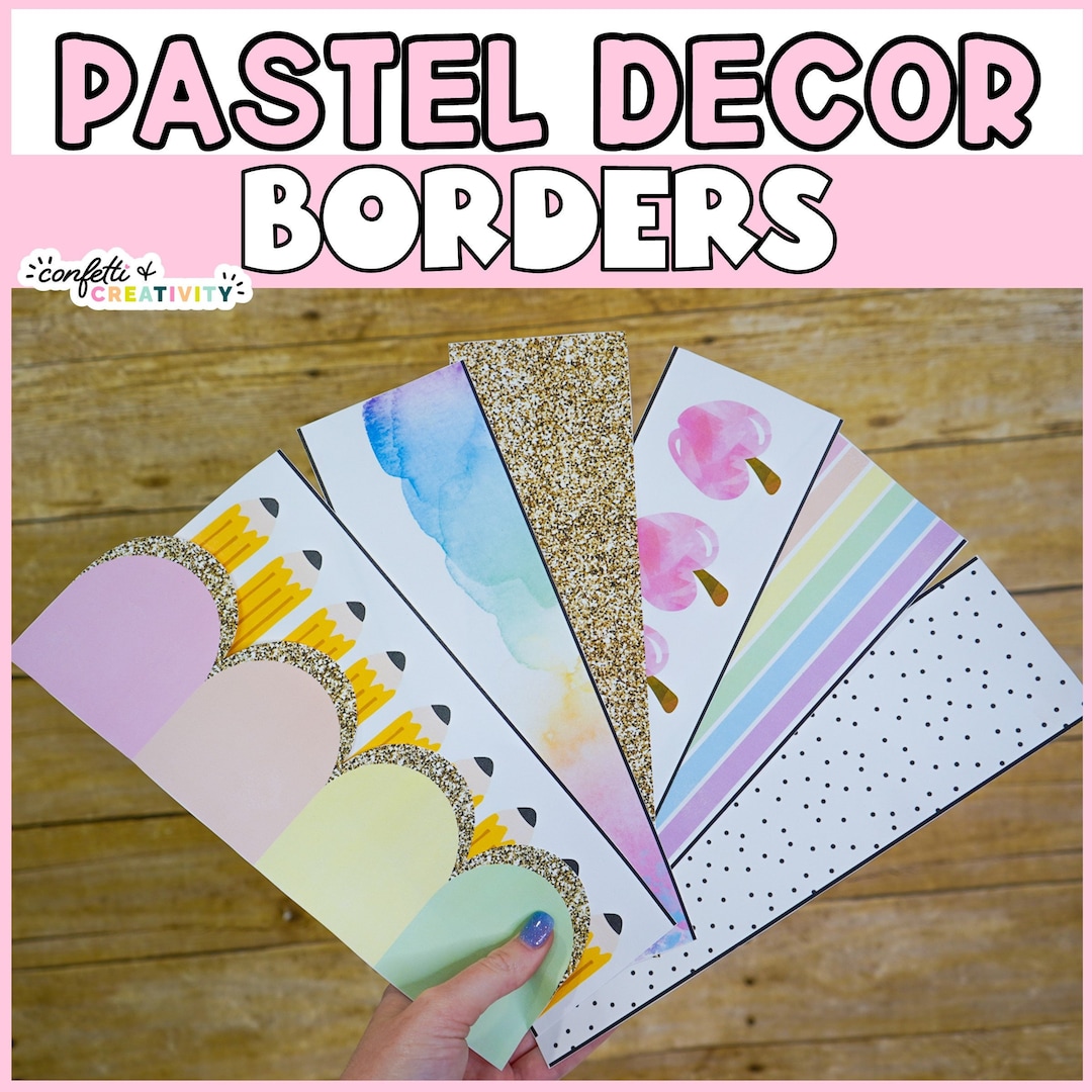 PRINTABLE Pastel Bulletin Board Borders | Bulletin Board Display ...
