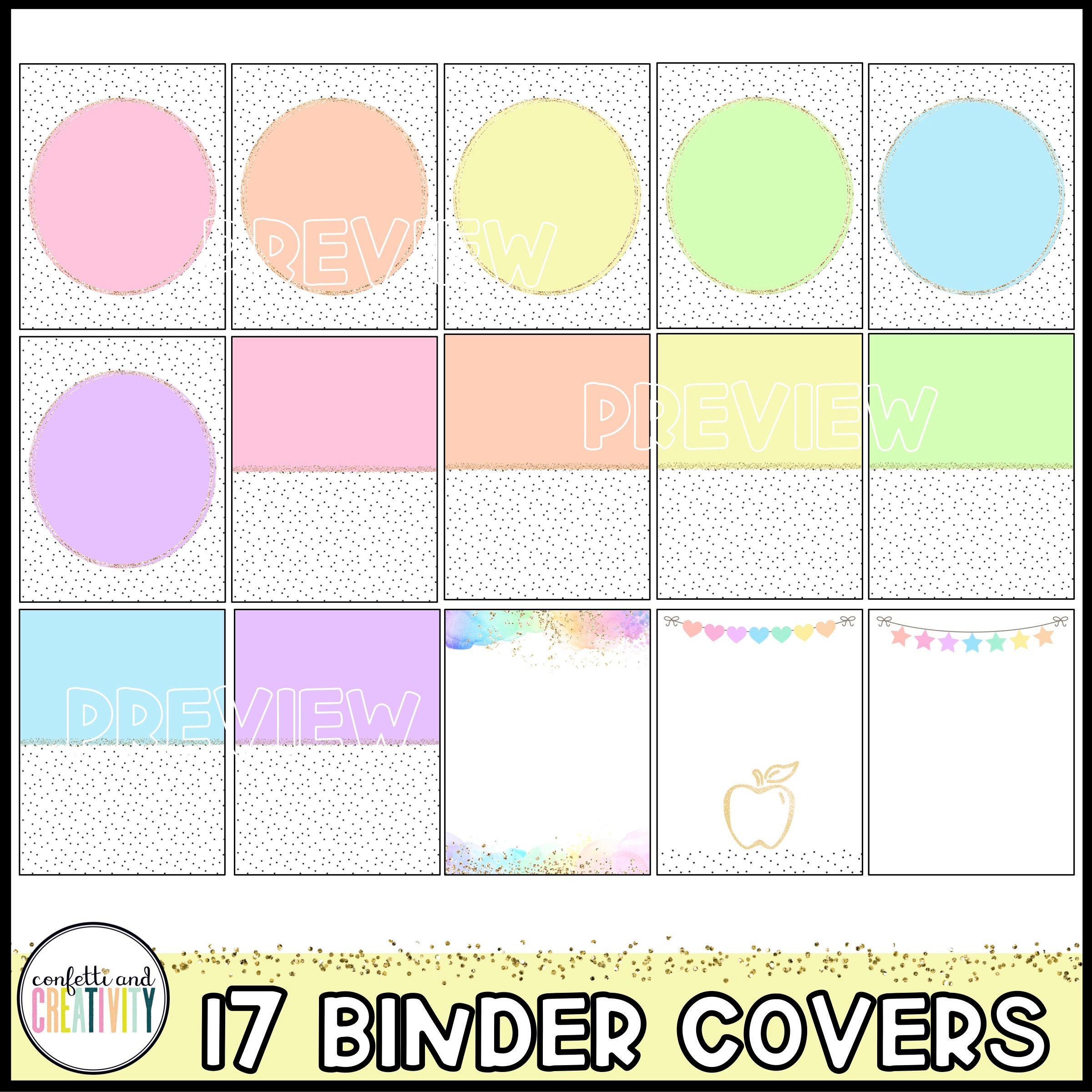 Teacher Binder Covers and Spines Pastel Binder Covers - Etsy Australia