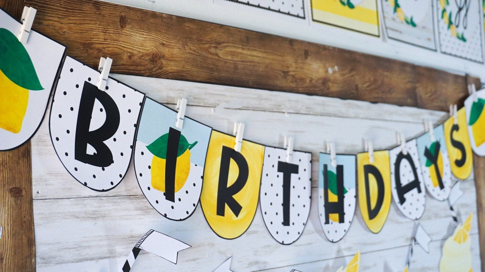 Lemon Classroom Birthday Display Classroom Birthday Board - Etsy