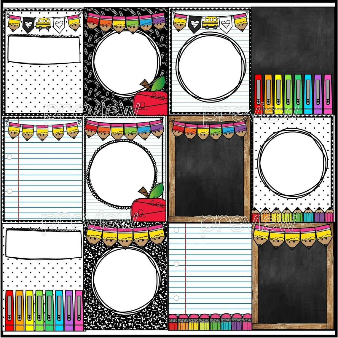 Teacher Binder Covers and Spines Bright Binder Covers - Etsy