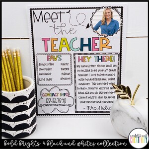 Editable Meet the Teacher Template | Bold Brights Classroom Decor ...