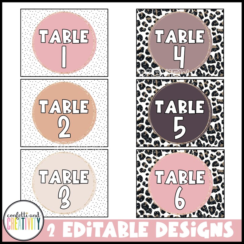 Table Numbers for the Classroom Boho Neutral Classroom Decor - Etsy