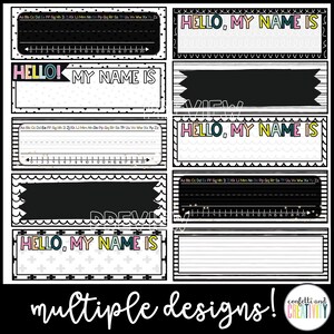 Classroom Student Desk Name Plates: Editable Elementary Decor (digital ...