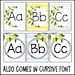 Lemon Classroom Alphabet Posters: Farmhouse Elementary Decor (digital ...