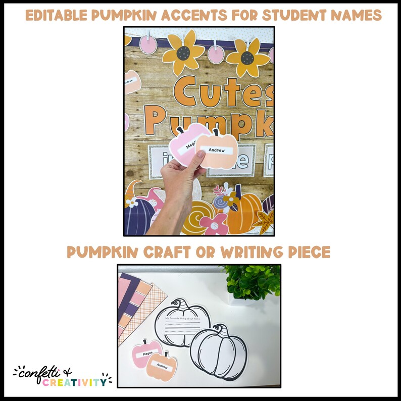 Fall Pumpkin Bulletin Board Kit | Fall Classroom Decor | Printable ...