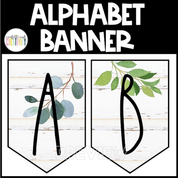 Alphabet Banner for the Classroom Farmhouse Classroom Decor - Etsy