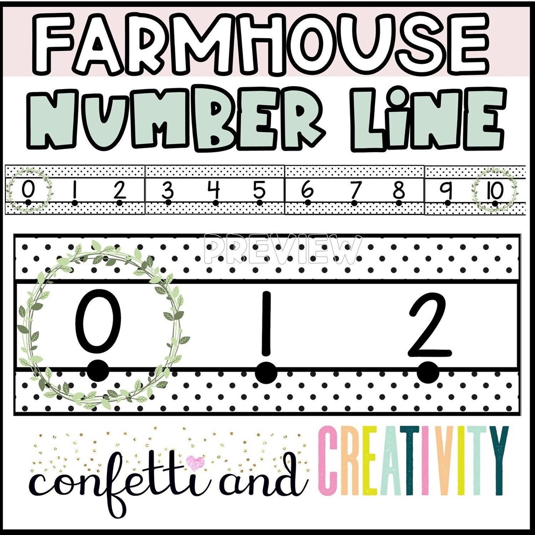Classroom Number Line 0-200: Elementary Counting Decor (digital ...