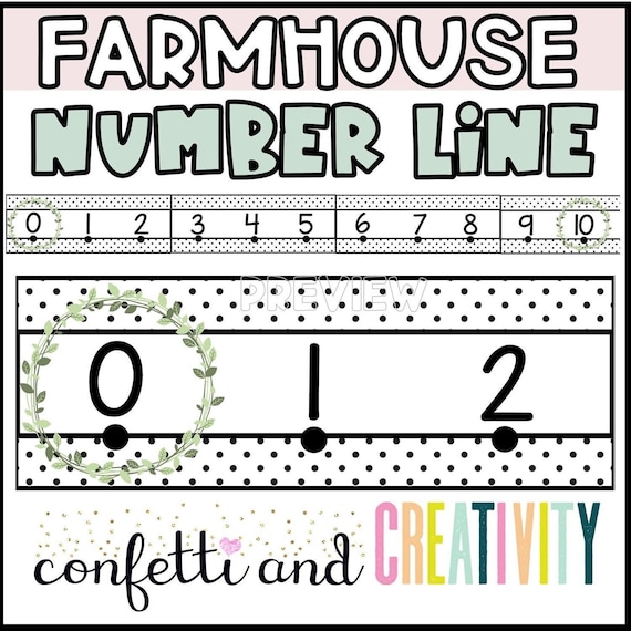 Floral Farmhouse Classroom Number Line Floral Farmhouse - Etsy