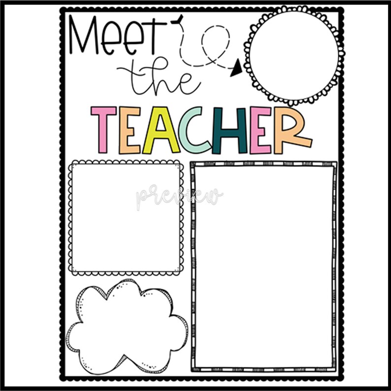 Editable Meet the Teacher Template Bold Brights Classroom - Etsy Canada