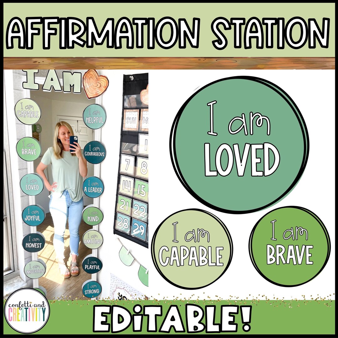 Affirmation Station for the Classroom | Nature Classroom Decor ...