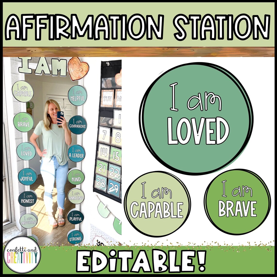 Affirmation Station for the Classroom Nature Classroom Decor - Etsy