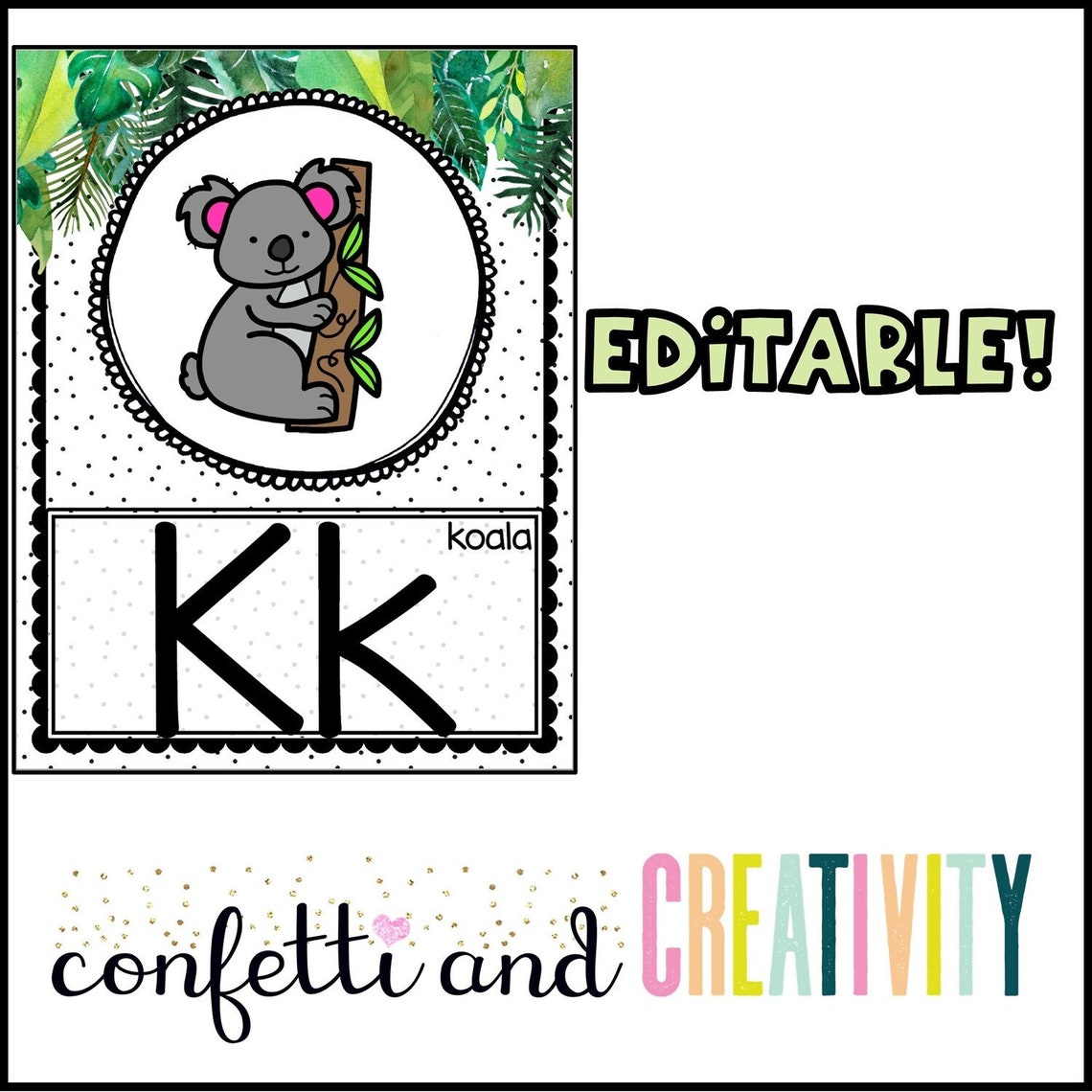 Tropical Classroom Alphabet Posters Alphabet Display - Etsy