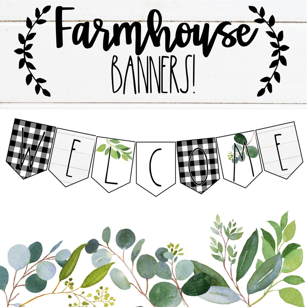 Editable Classroom Welcome Banner Farmhouse Classroom Decor Classroom ...