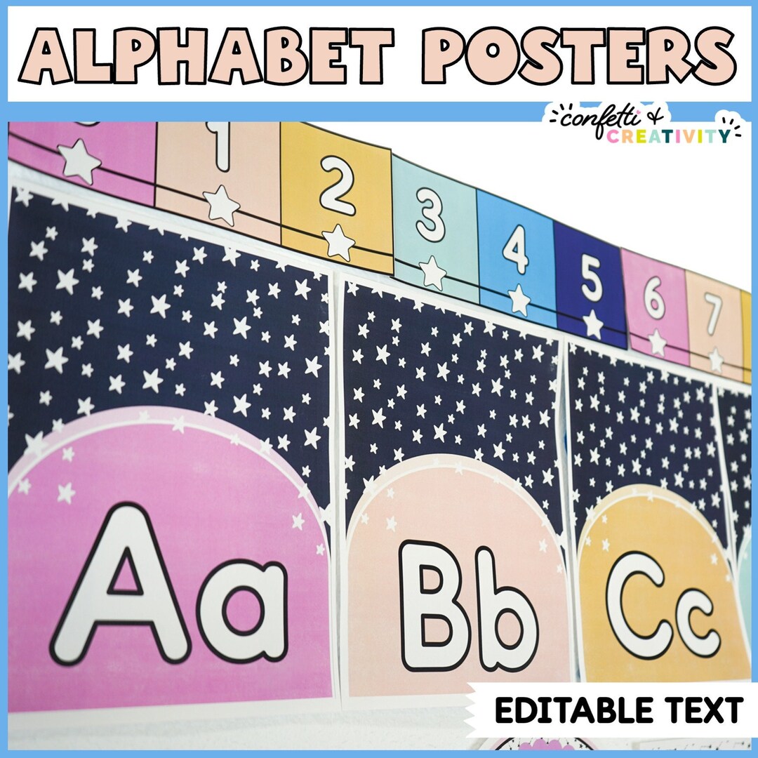 Space Classroom Alphabet Posters | Space Classroom Decor | Alphabet ...