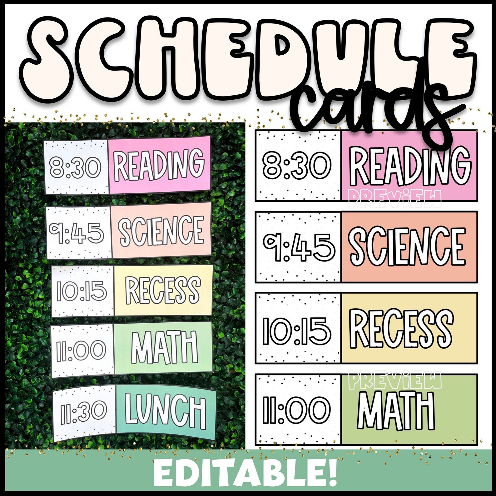 Retro Classroom Schedule Editable Classroom Schedule Retro - Etsy