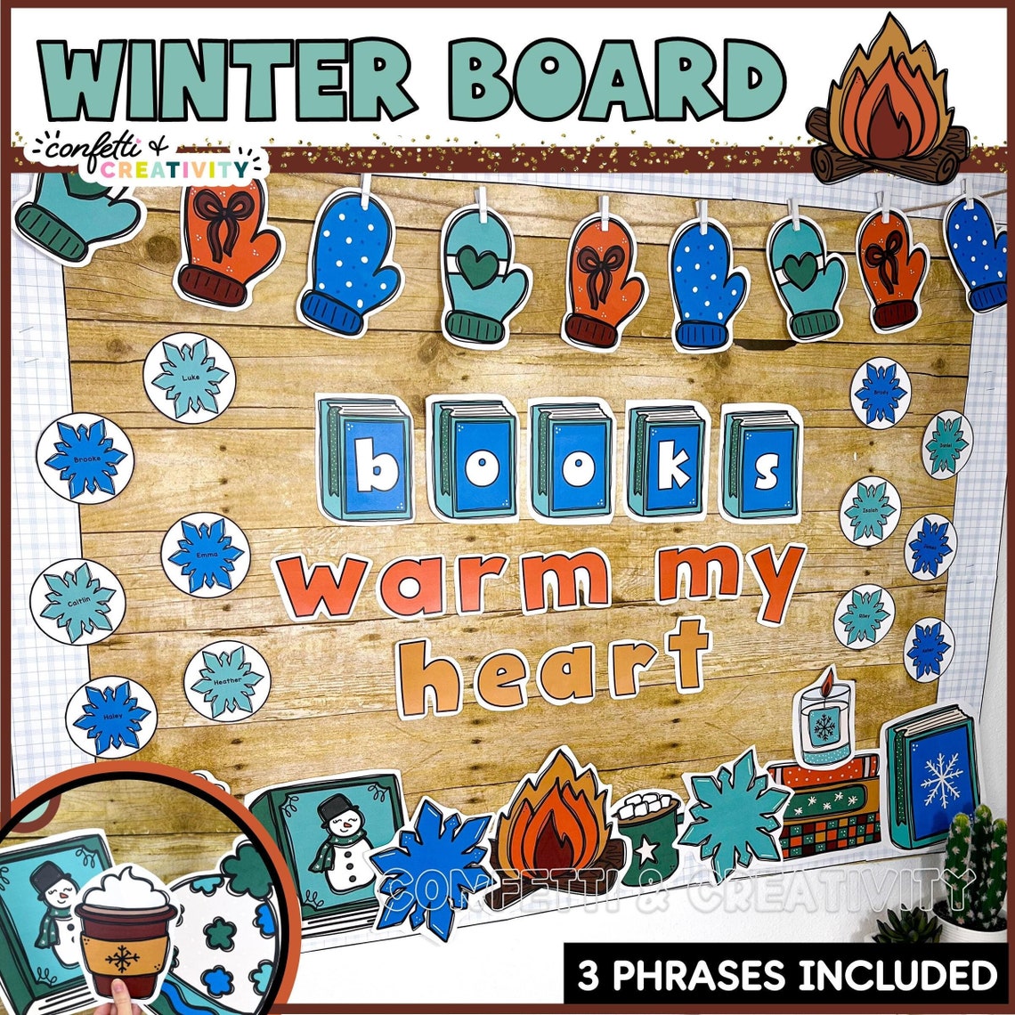 Winter Reading Bulletin Board Kit: January Classroom Decor (digital ...