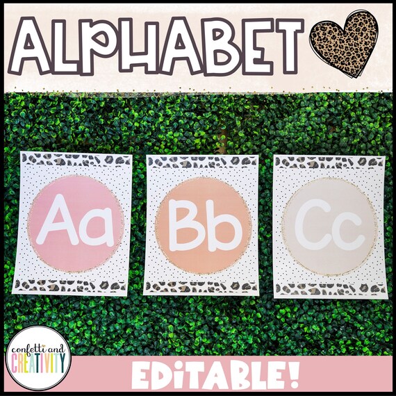 Boho Neutral Alphabet Posters for the Classroom Classroom - Etsy