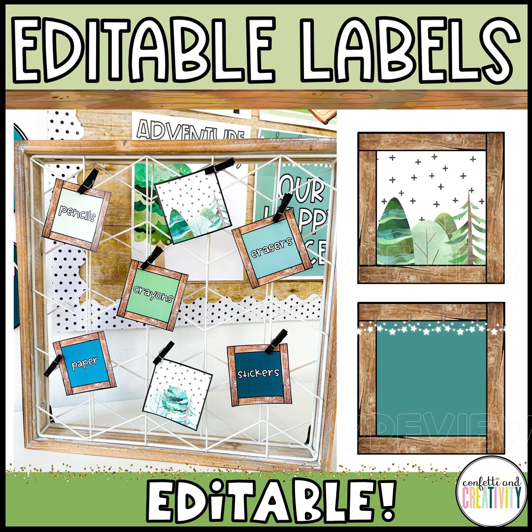 Editable Classroom Labels | Nature Classroom Labels | Nature Classroom ...