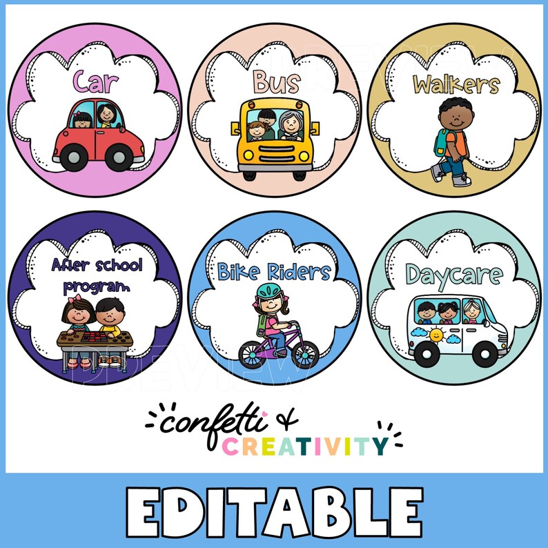 Elementary Classroom Dismissal Chart: Editable How We Get Home Display ...