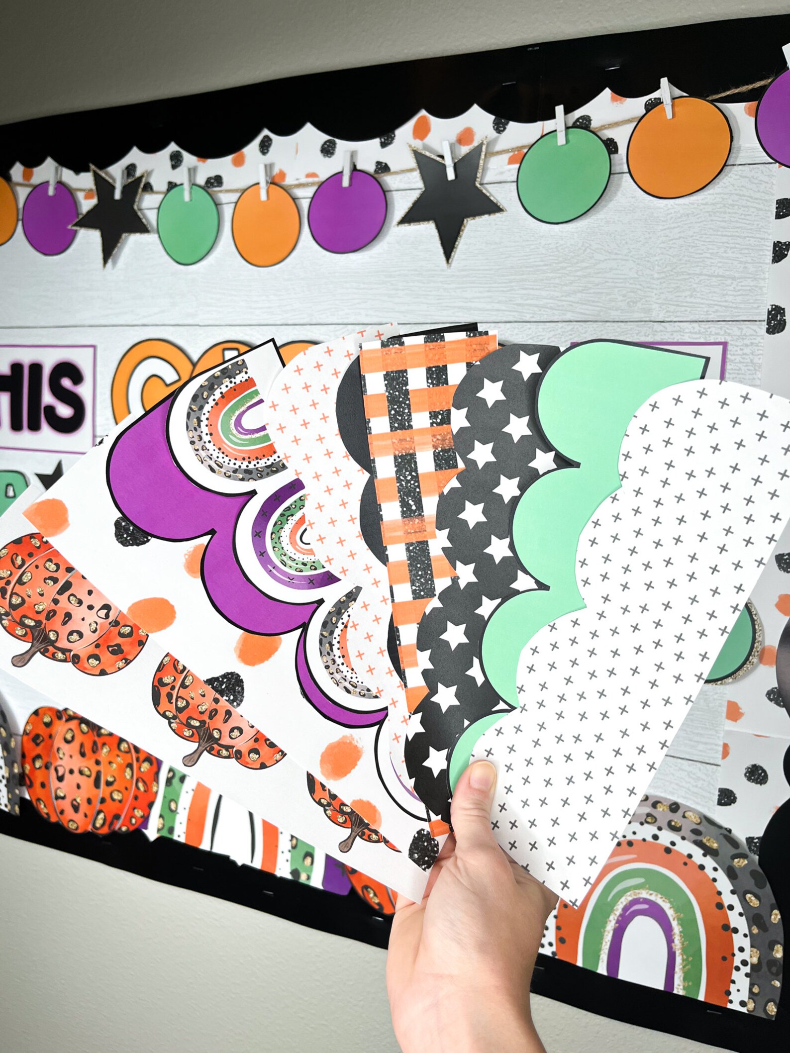 PRINTABLE Halloween Bulletin Board Borders Halloween - Etsy