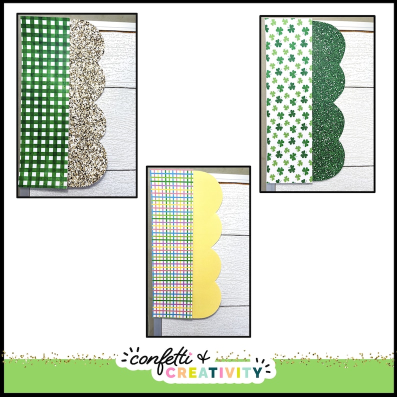 St. Patrick's Day Bulletin Board Borders: Green Classroom Decor ...