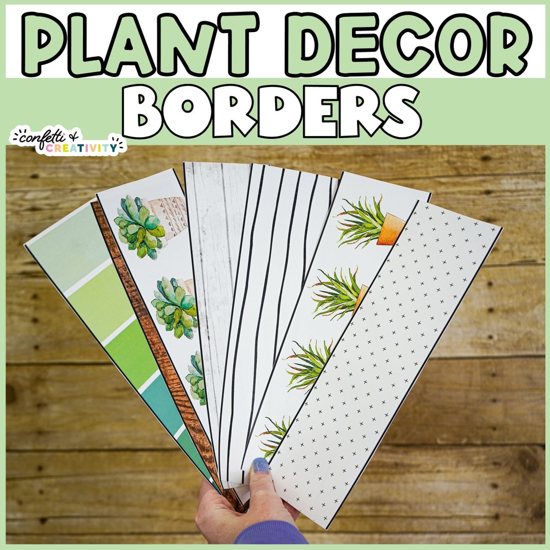 PRINTABLE Plant Bulletin Board Borders | Bulletin Board Display ...