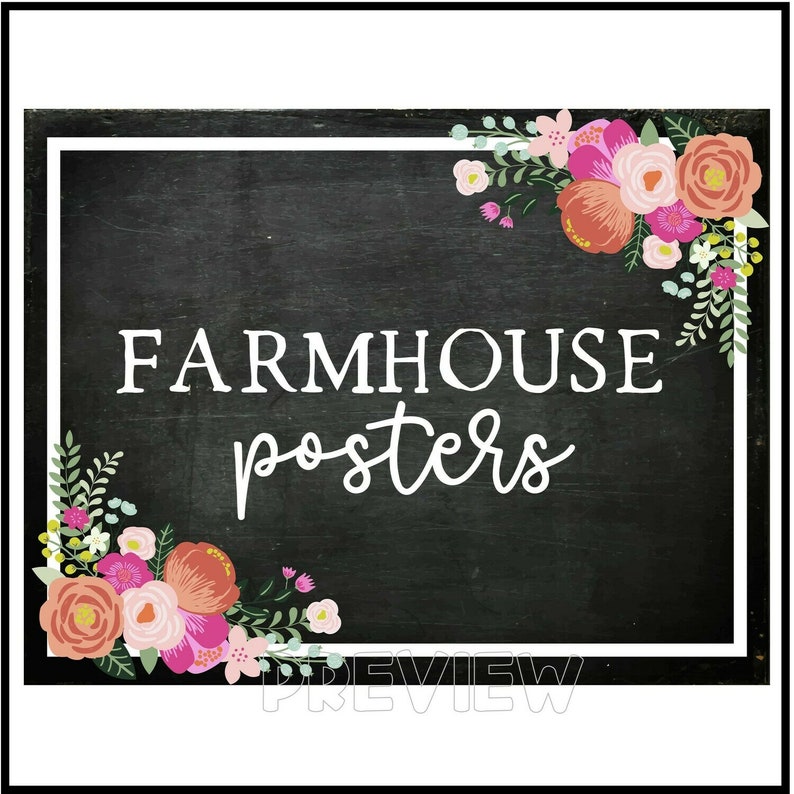 Floral Farmhouse Classroom Posters: Editable Elementary Decor (digital ...