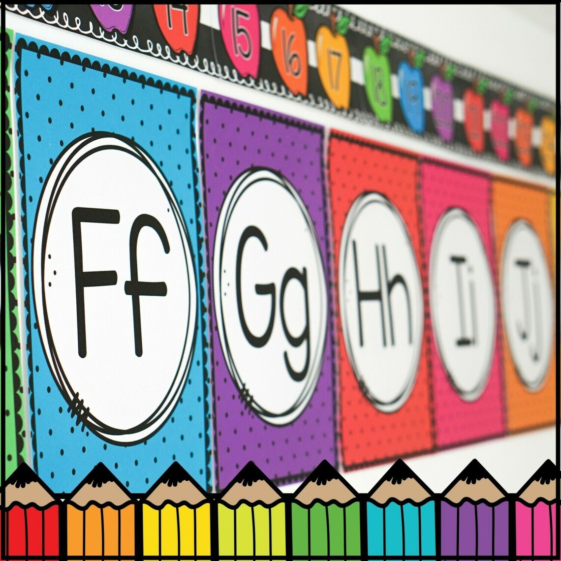 Bright Alphabet Posters for the Classroom Classroom Decor - Etsy