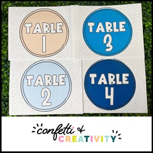 Printable Classroom Table Numbers | Ocean Classroom Decor | Classroom ...
