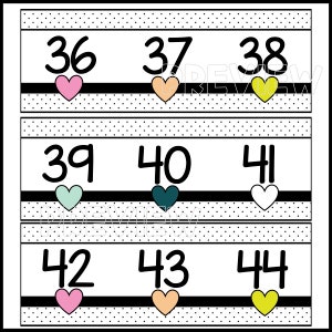 Bold Brights Classroom Number Line | Bright Classroom Decor | Number ...