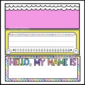 Bright Student Desk Plates | Student Name Tags | Desk Name Plates for ...