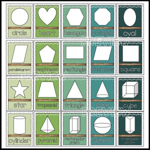 2D and 3D Shapes Posters for the Classroom | Nature Classroom Decor ...