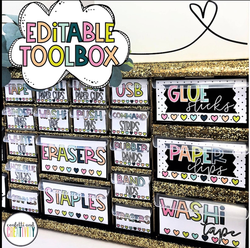 Bright Classroom Decor Bundle: Black & White Theme (digital Download ...