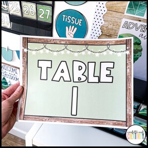 Table Numbers for the Classroom | Nature Classroom Decor | Classroom ...