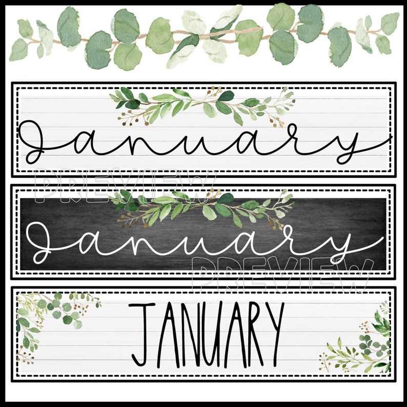 Modern Farmhouse Classroom Calendar Pack Pocket Chart - Etsy