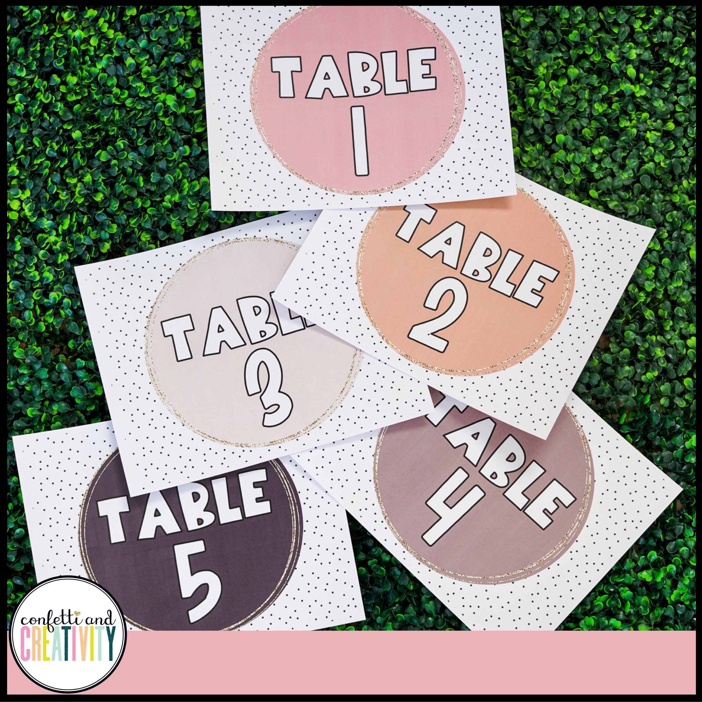 Boho Classroom Table Numbers 1-10: Neutral Decor (digital Download) - Etsy