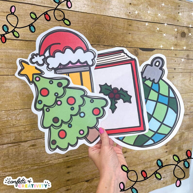 Christmas Reading Bulletin Board Kit: December Classroom Decor (digital ...