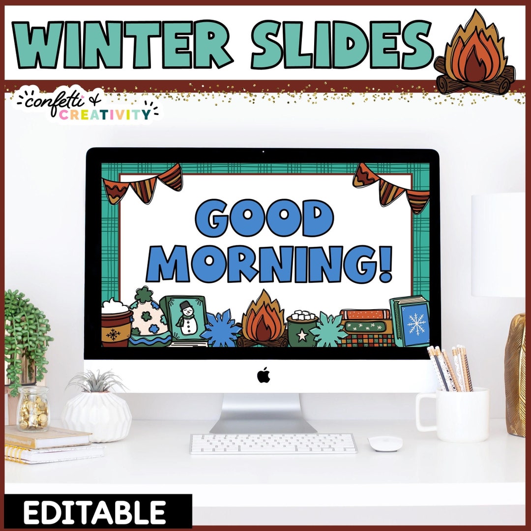 Winter Classroom Slides Template: Holiday Theme (powerpoint & Google ...