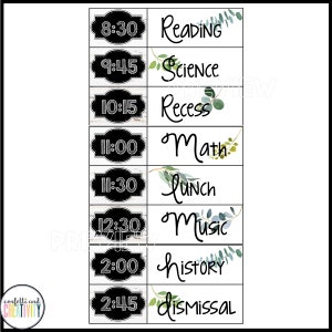 Farmhouse Classroom Schedule | Editable Classroom Schedule | Farmhouse ...
