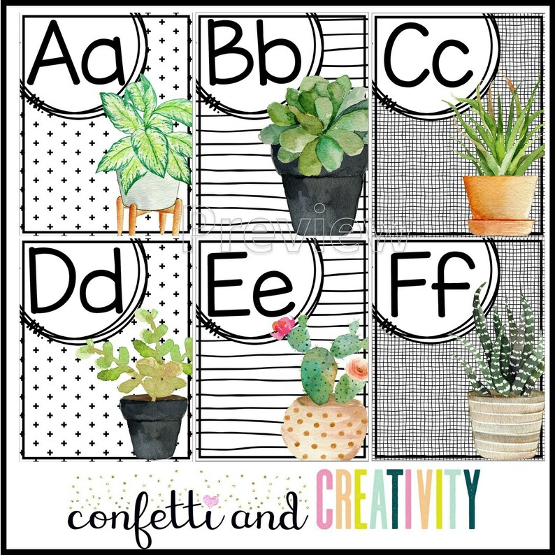 Plant Alphabet Posters for the Classroom Plant Classroom - Etsy