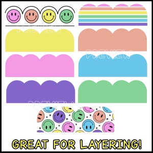 PRINTABLE Bright Bulletin Board Borders | Bulletin Board Display ...