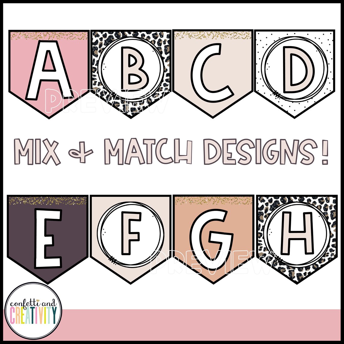 Boho Neutral Alphabet Banner: Classroom Decor (digital Download) - Etsy