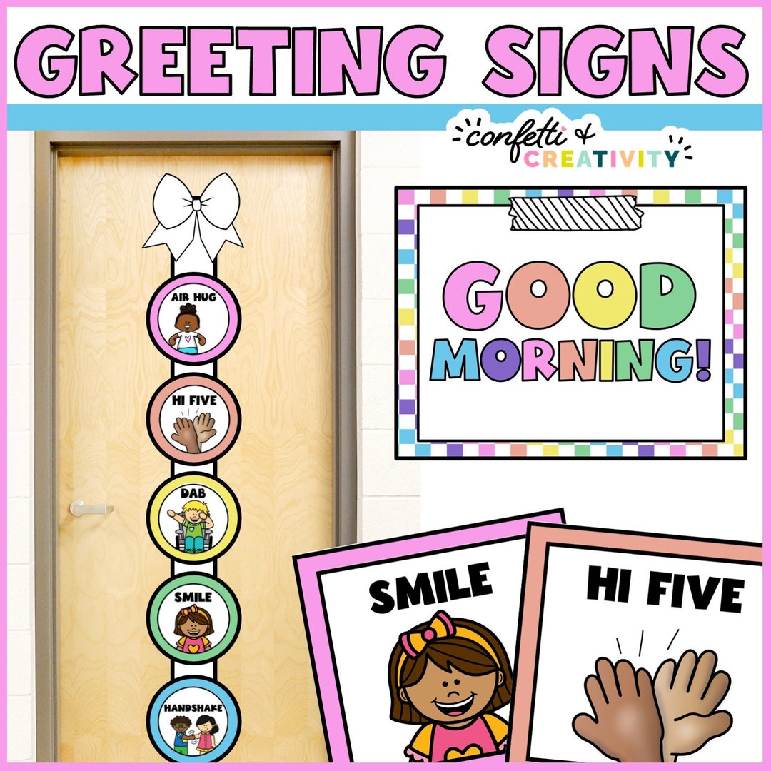 Classroom Greeting Sign: Bright Decor Choices (digital Download) - Etsy