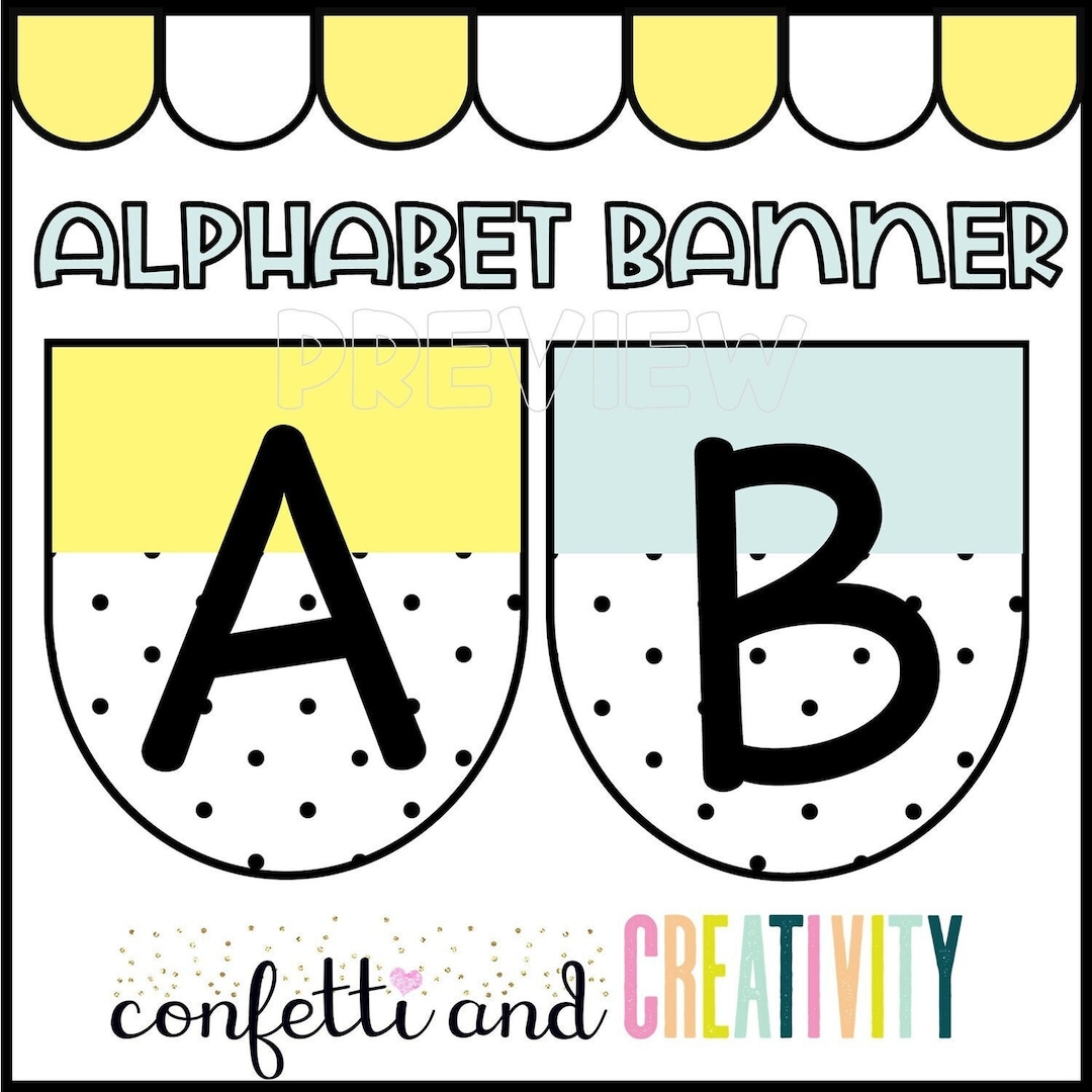 Alphabet Banner for the Classroom | Lemon Farmhouse Classroom Decor ...