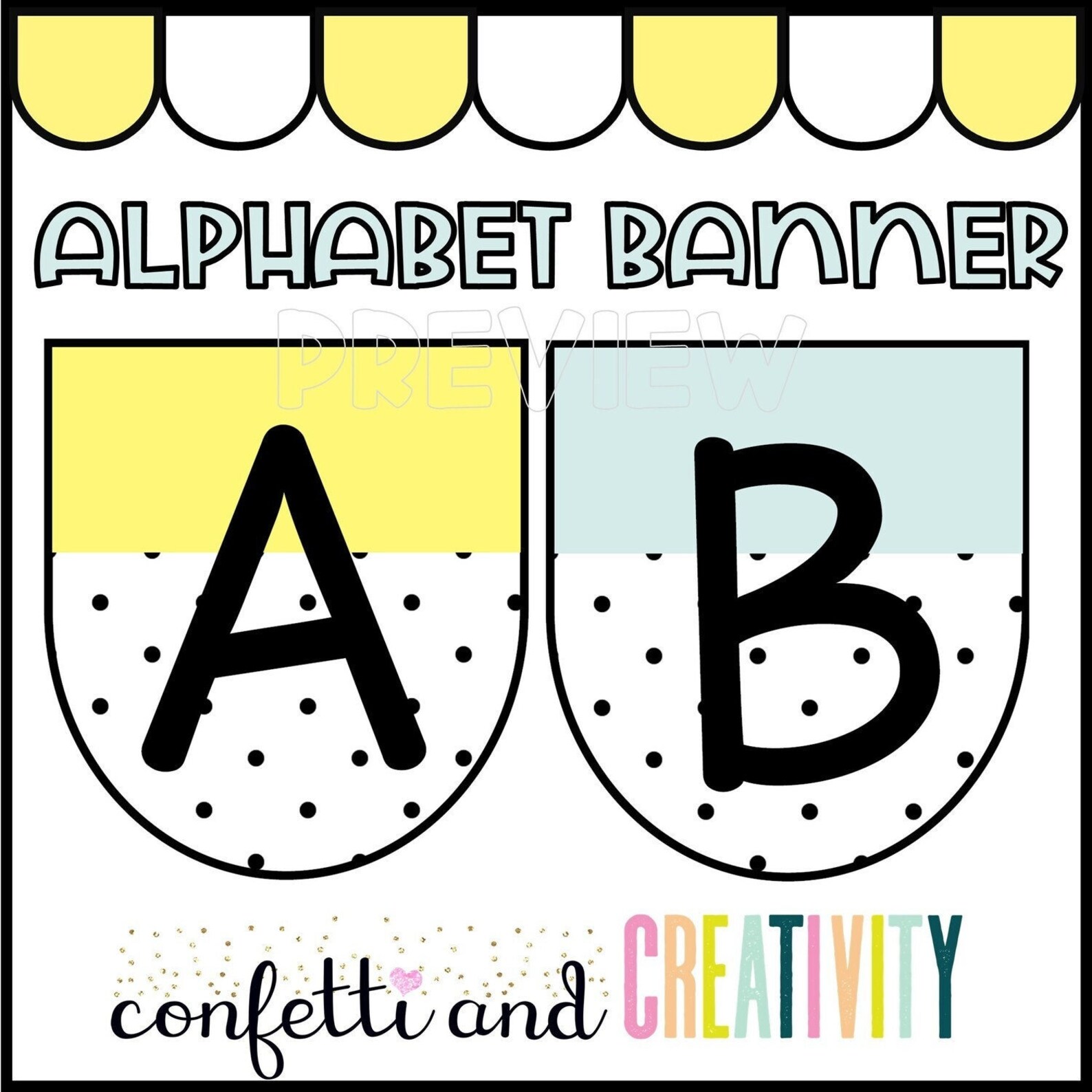 Alphabet Banner for the Classroom Lemon Farmhouse Classroom - Etsy
