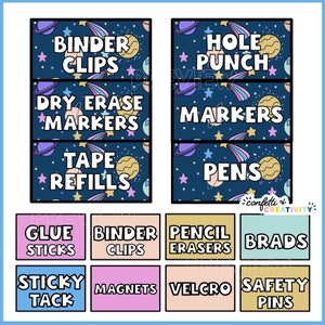 Space Teacher Toolbox Editable Labels | Space Classroom Decor | Teacher ...