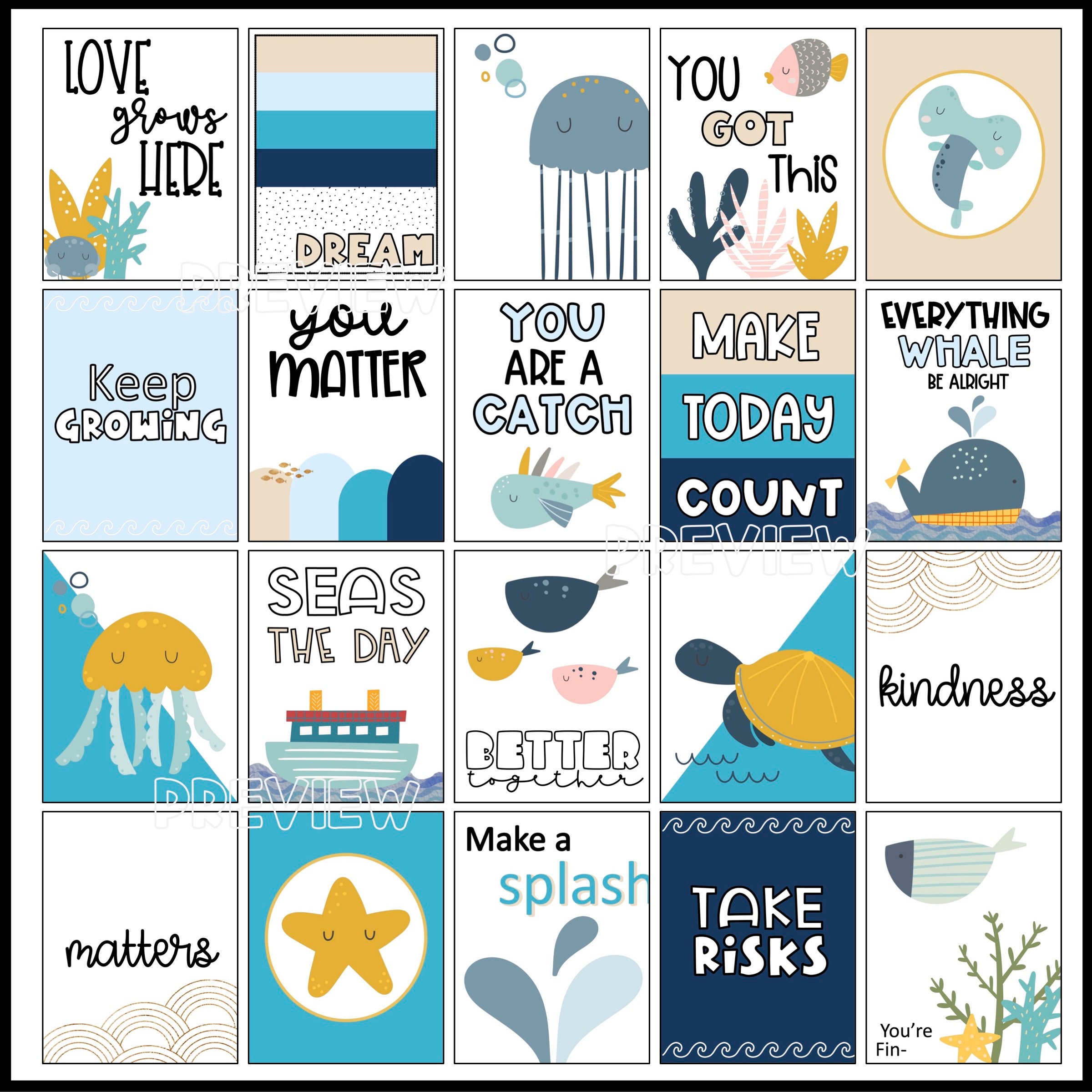 Ocean Themed Classroom Catchy Phrases Sea Inspired Quotes For The