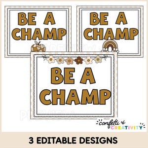 Neutral CHAMPS Classroom Posters: Editable Teacher Resources (digital ...